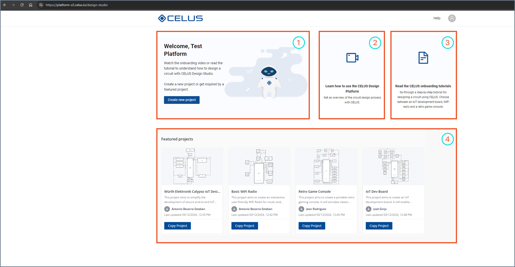 Step 1: Design Studio Welcome Screen